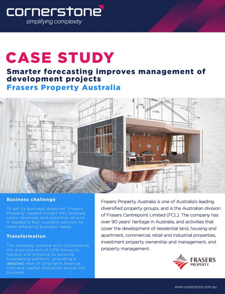 Frasers Property Australia - Cornerstone Performance Management Frasers Property Australia - Cornerstone Performance Management