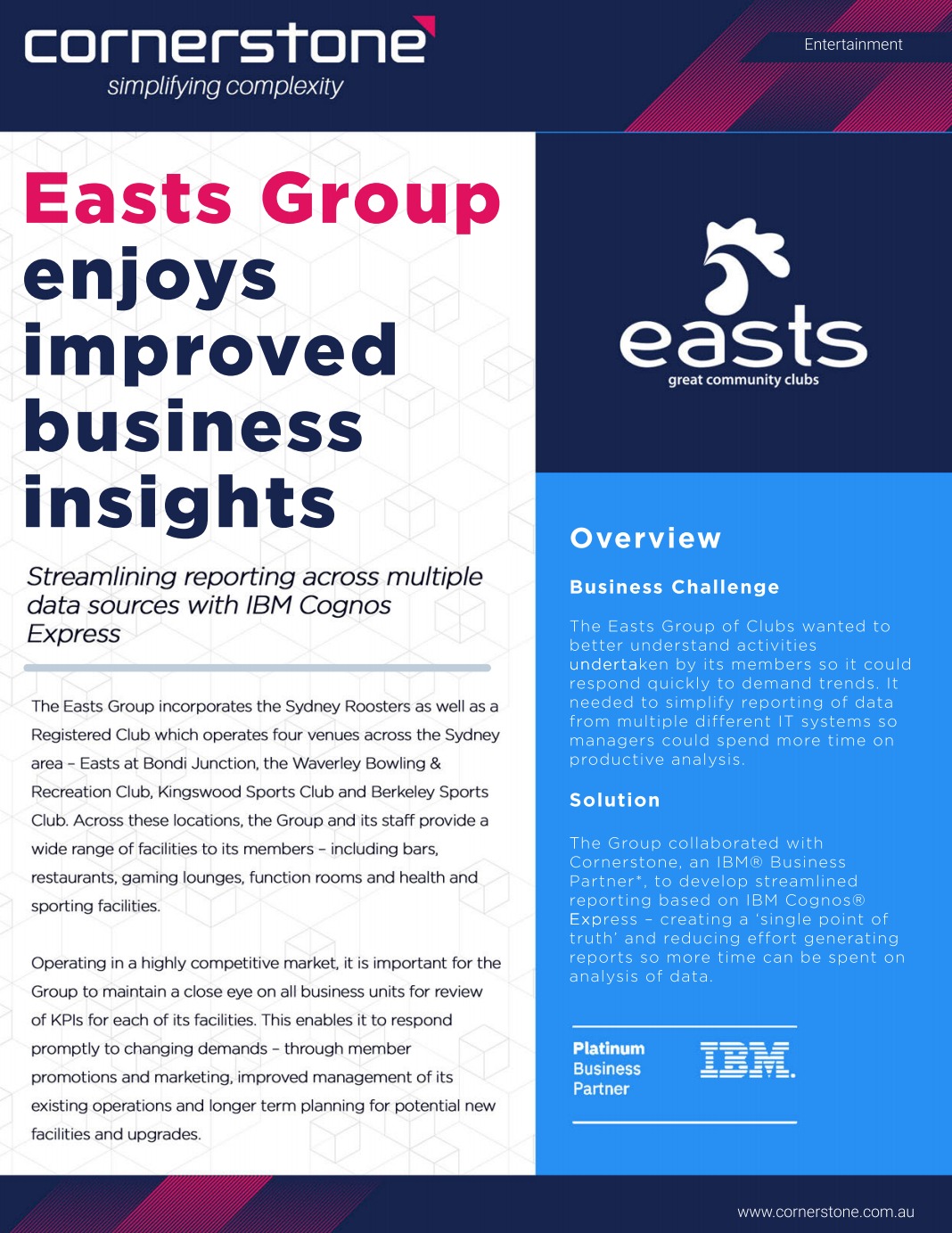 Easts Group - Cornerstone Performance Management