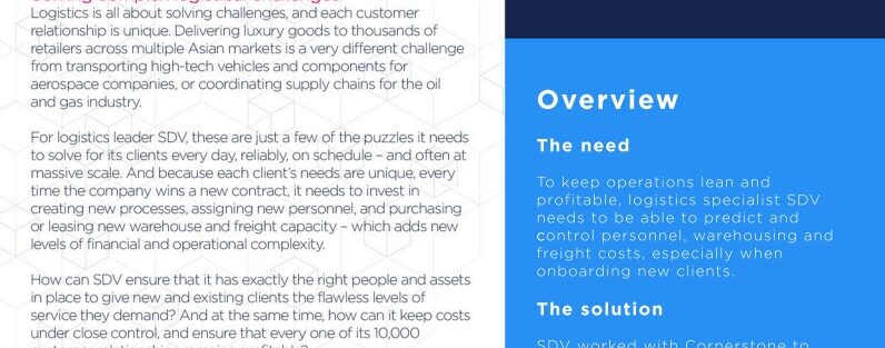 SDV Logistics - Cornerstone Performance Management