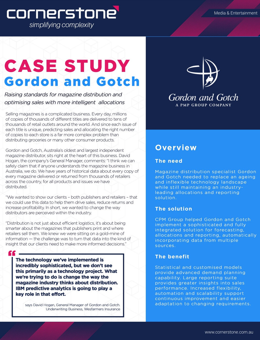 Gordon & Gotch - Cornerstone Performance Management