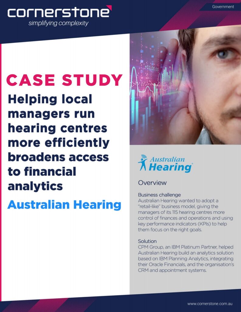 Australian Hearing Broadens | Cornerstone Performance Management