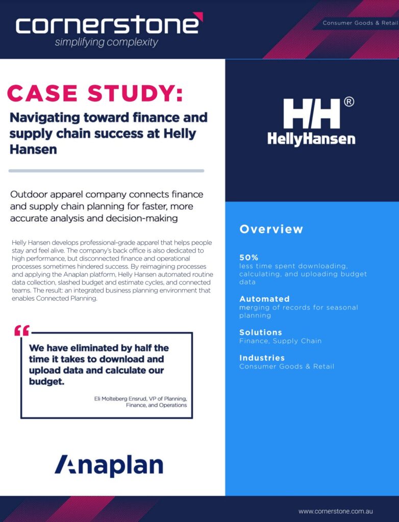 HellyHansen - Cornerstone Performance Management