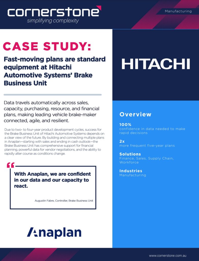 Hitachi - Cornerstone Performance Management