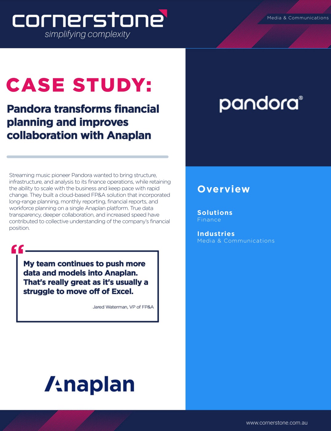 Pandora - Cornerstone Performance Management